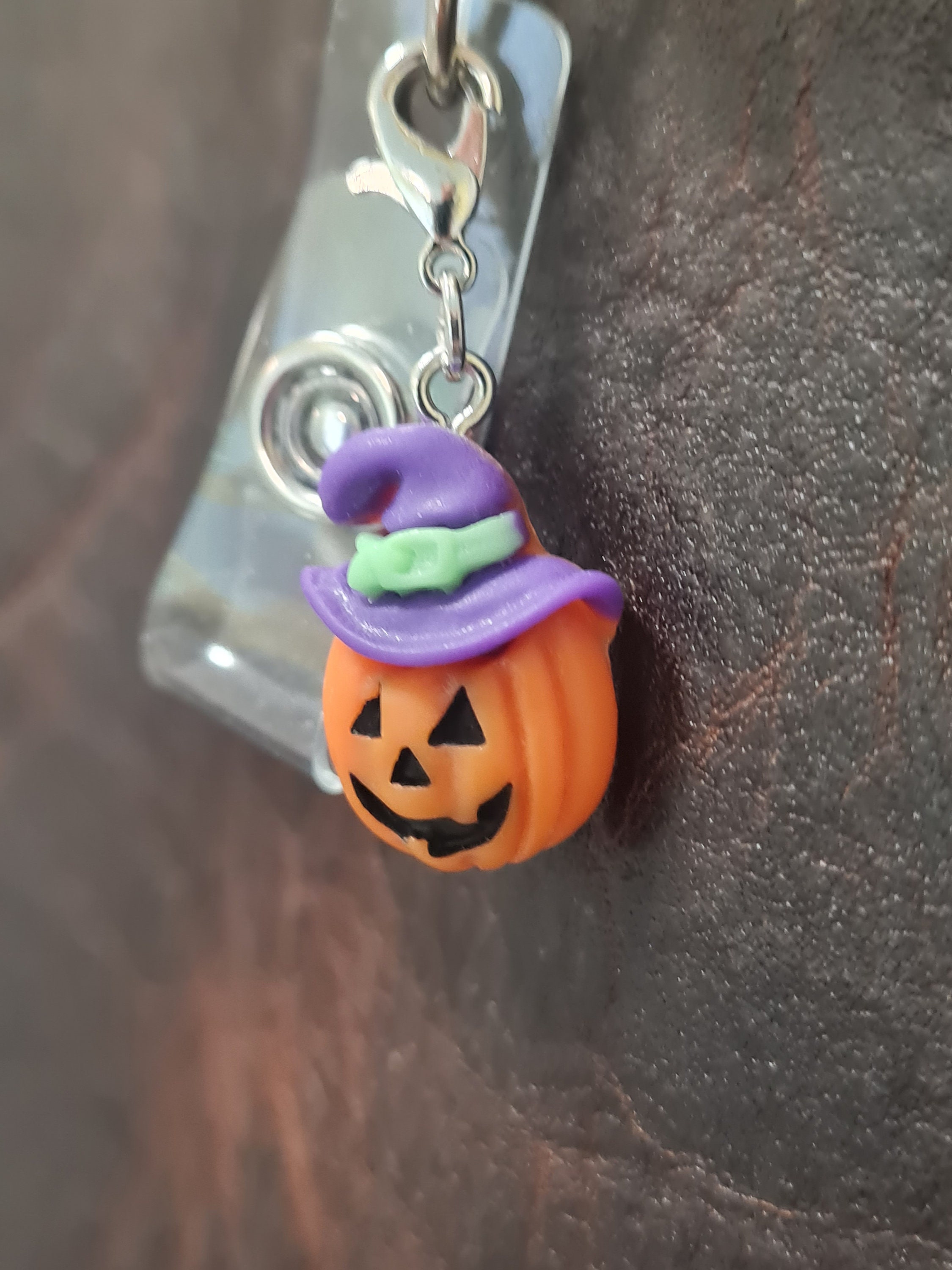 Halloween ~ ID Badge Reel Charm ~ Custom Made Charms ~ Badge Buddy ...
