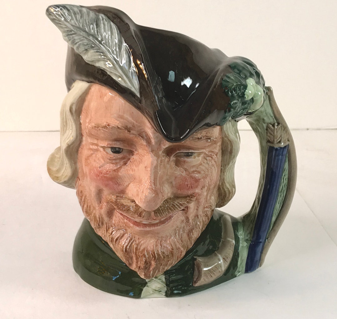 Robin Hood Porcelain Large Toby Mug Character Jug 1959 Royal Doulton I Made in England I ...