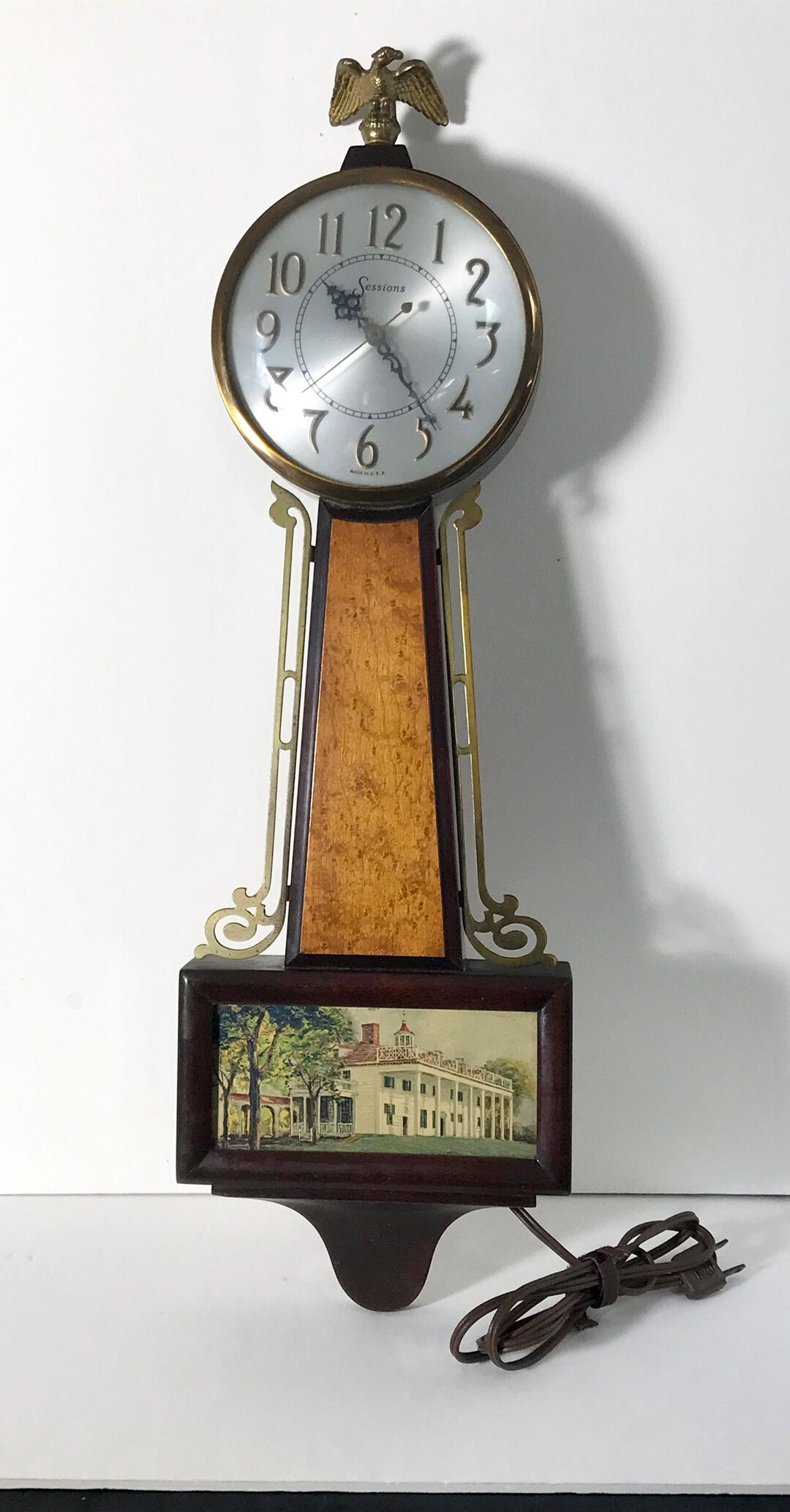 Sessions Mt Vernon Banjo Wall Clock I Vintage 1940s I Made in America I ...