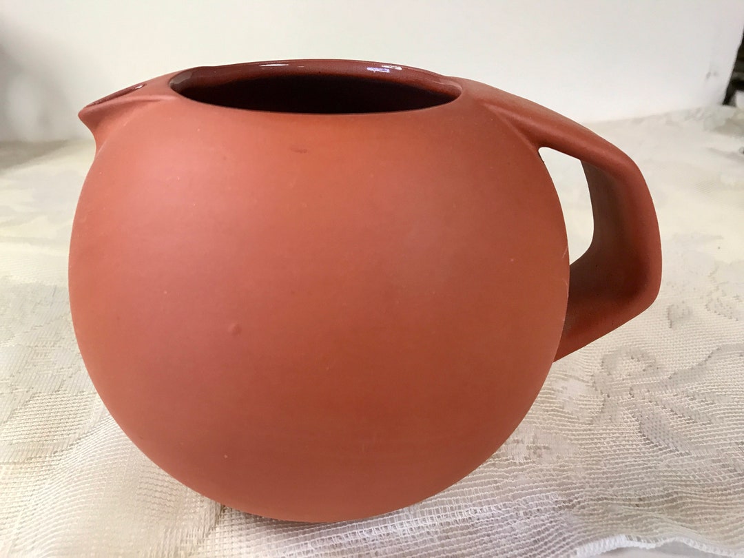 Bortner & Bortner Terracotta Pitcher With Glazed Interior - Etsy