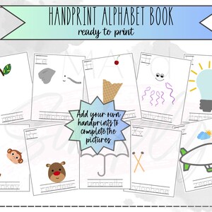 Alphabet Handprint Book ABC, Keepsake, Memory Book - Etsy
