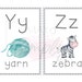ABC Alphabet Posters and Flash Cards, Educational ABC Set, Classroom ...
