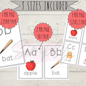 ABC Alphabet Posters and Flash Cards, Educational ABC Set, Classroom ...