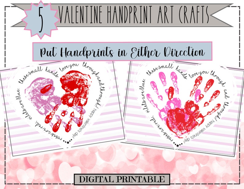 Valentine Handprint and Footprint Art and Craft - Five Designs ...