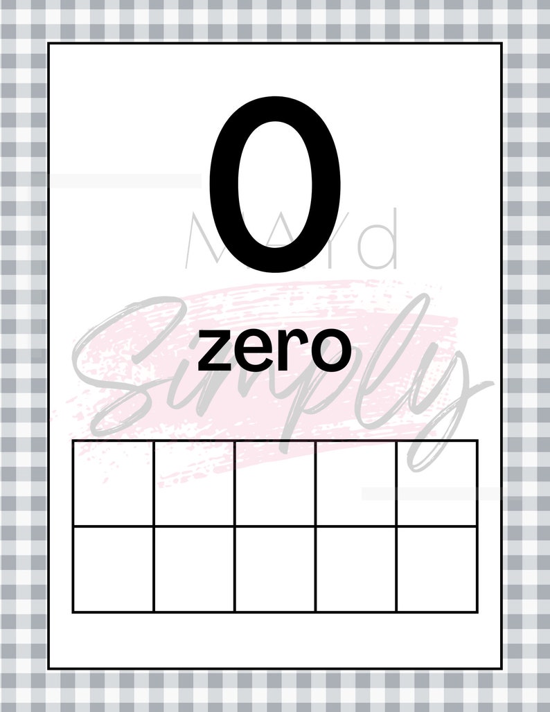 Number Posters and Flash Cards, Ten Frames, Twenty Frames, Educational ...