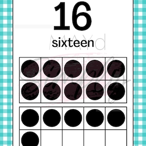Number Posters and Flash Cards, Ten Frames, Twenty Frames, Educational ...