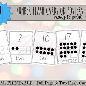 Number Posters and Flash Cards, Educational ABC Set, Classroom ...