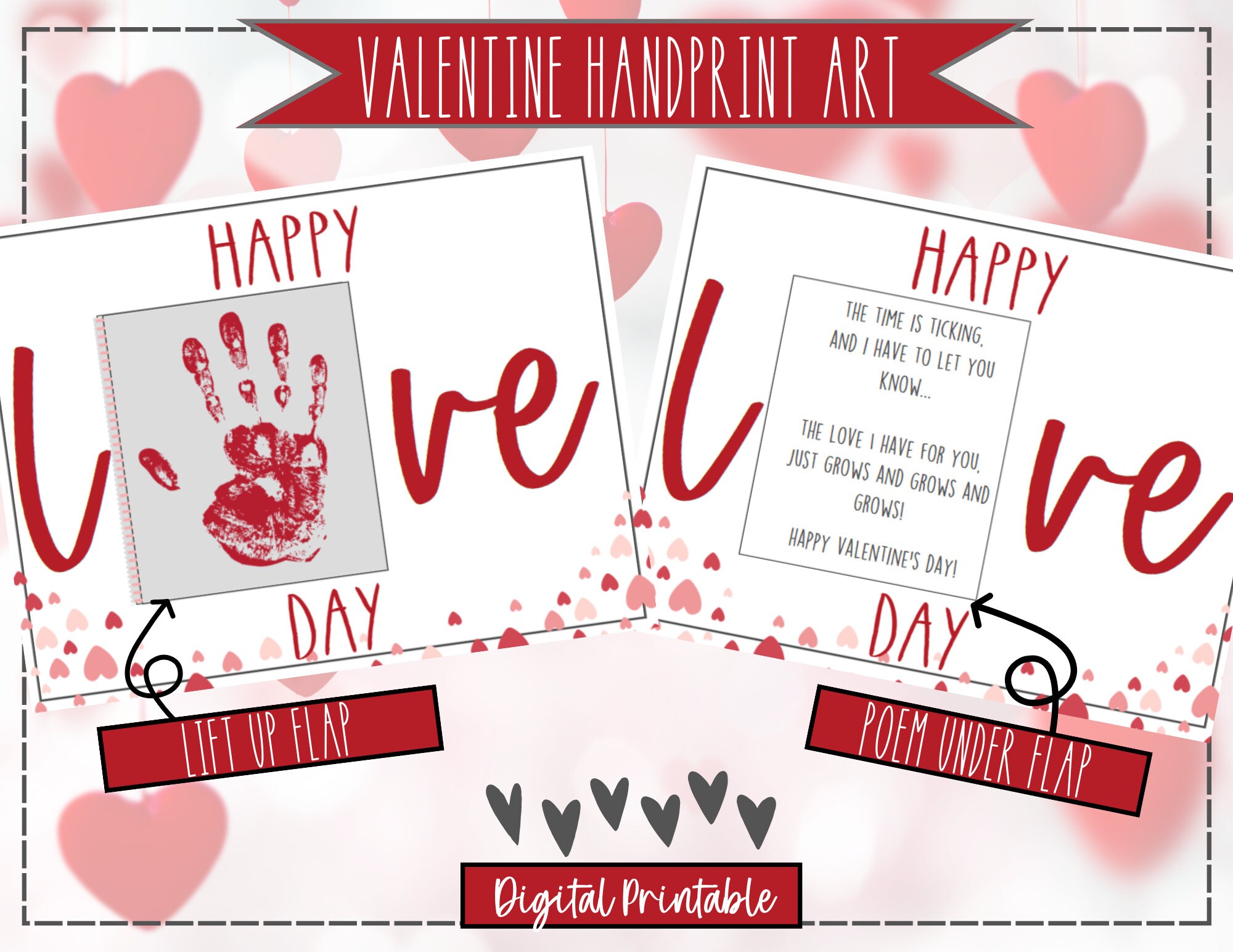 Valentine Handprint Art Poem Digital Download Keepsake Great Gift and ...