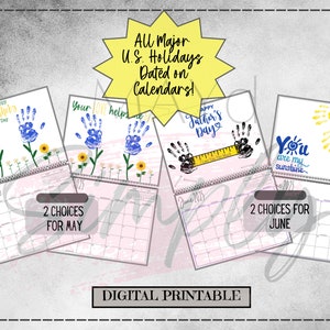 2025 Handprint Calendar - Memory Calendar - U.S. DATED - Keepsake ...