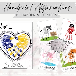 Handprint Affirmation Craft, Book, Keepsake, Art - Etsy