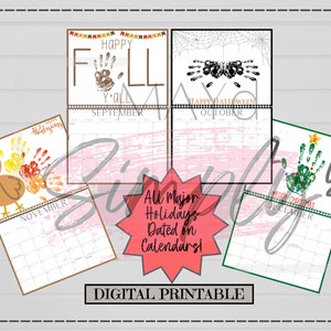 2023 Handprint Calendar Memory Calendar Keepsake Dated Calendar Great ...