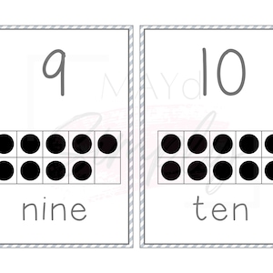 Number Posters and Flash Cards, Educational ABC Set, Classroom ...