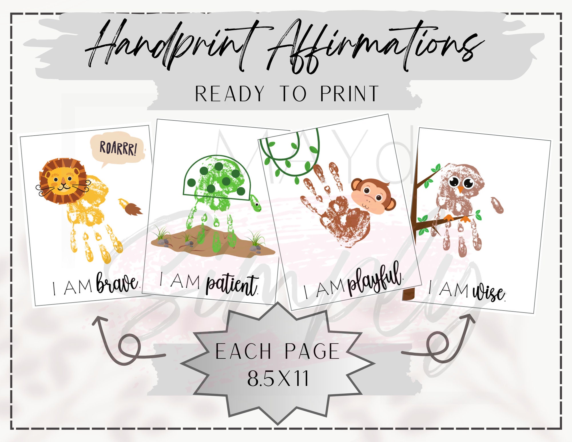 Handprint Affirmation Craft, Book, Keepsake, Art - Etsy