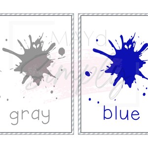 Color Posters and Flash Cards, Educational Set, Classroom, Homeschool ...