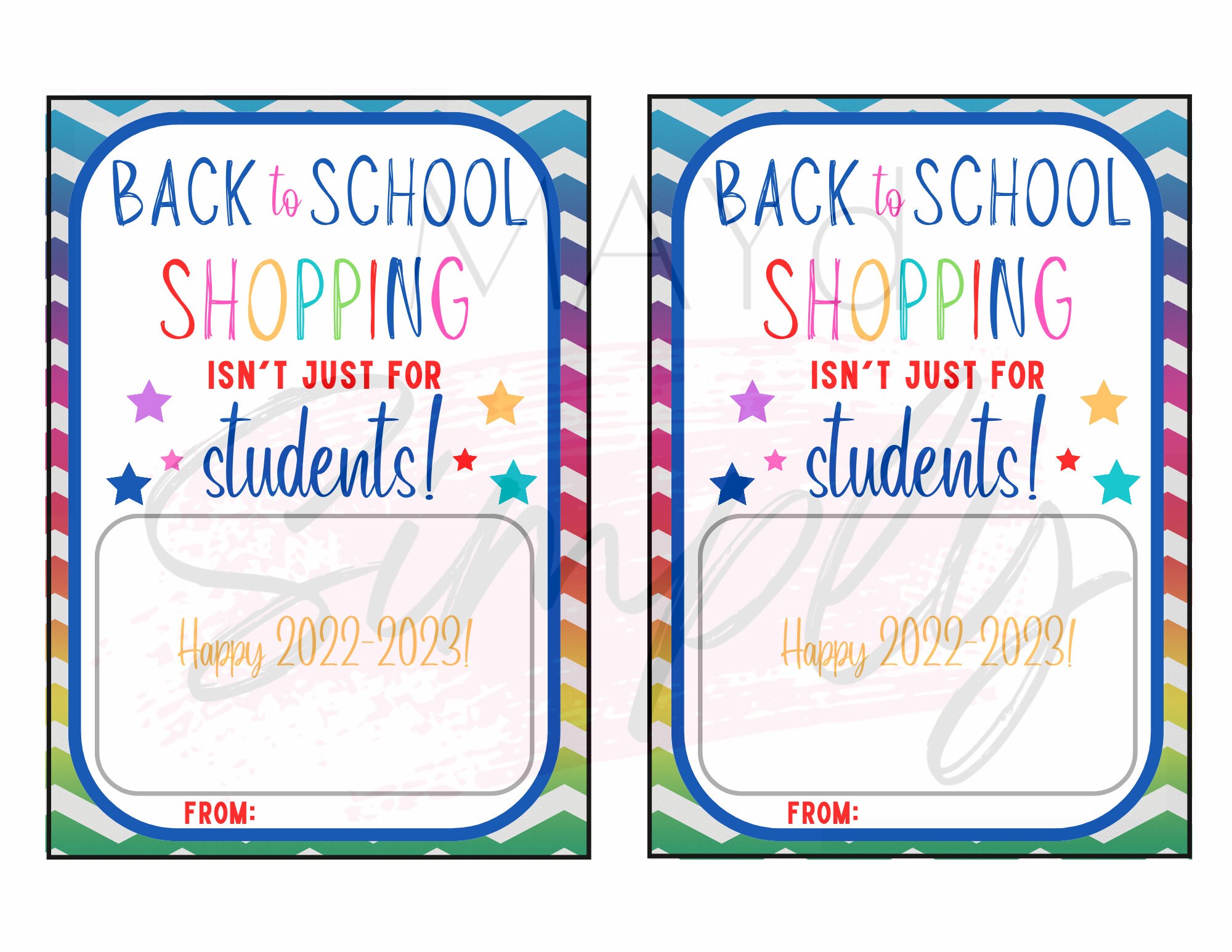 Back to School Gift Card Tag - Back to School Shopping Isn't Just for ...