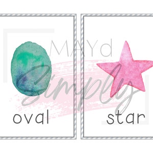 Shape Posters and Flash Cards, Educational ABC Set, Classroom ...