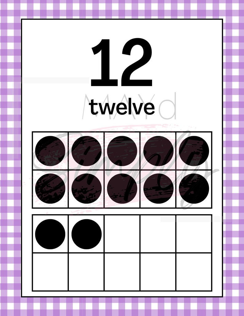 Number Posters and Flash Cards, Ten Frames, Twenty Frames, Educational ...