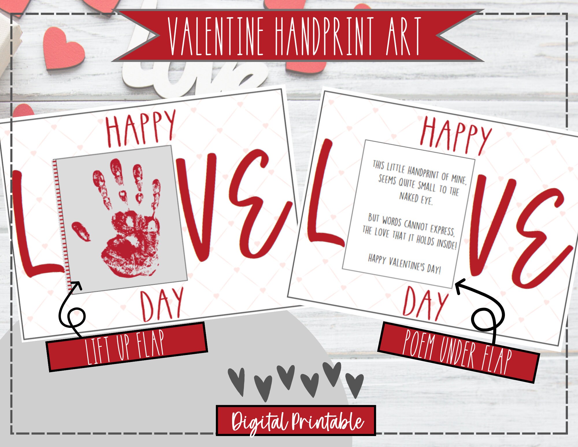 Valentine Handprint Art - Poem - Digital Download - Keepsake - Great ...