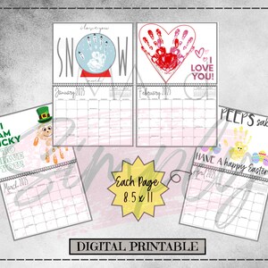 2025 Handprint Calendar - Memory Calendar - U.S. DATED - Keepsake ...