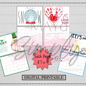 2023 Handprint Calendar Memory Calendar Keepsake Dated Calendar Great ...