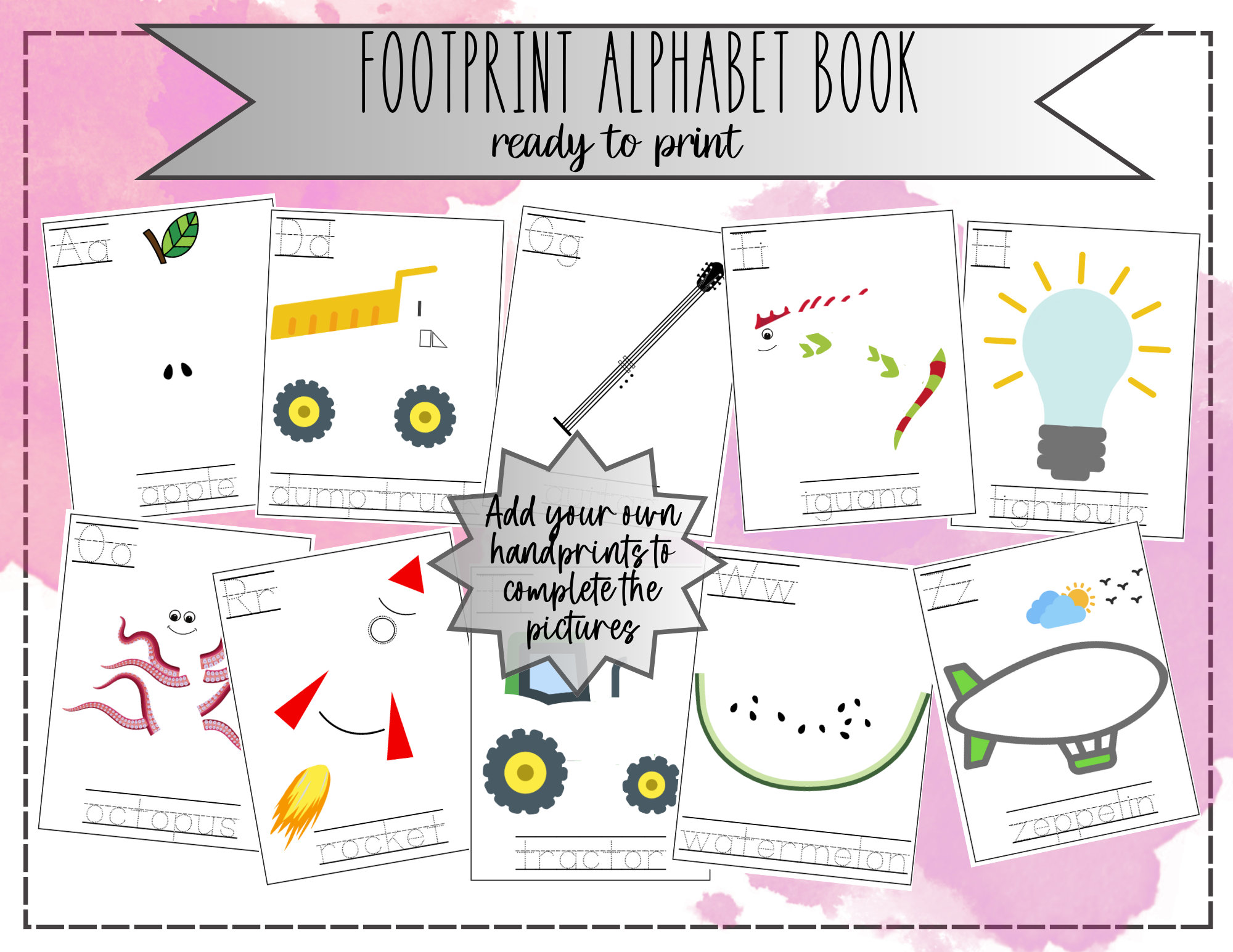 Alphabet Footprint Book - ABC, Keepsake, Memory Book - Etsy