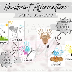 Handprint Affirmation Craft, Book, Keepsake, Art - Etsy