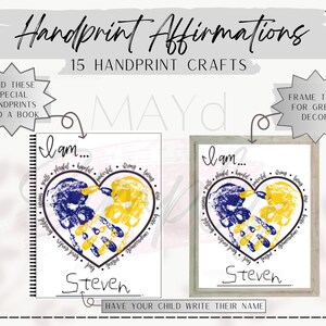 Handprint Affirmation Craft, Book, Keepsake, Art - Etsy