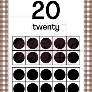 Number Posters and Flash Cards, Ten Frames, Twenty Frames, Educational ...