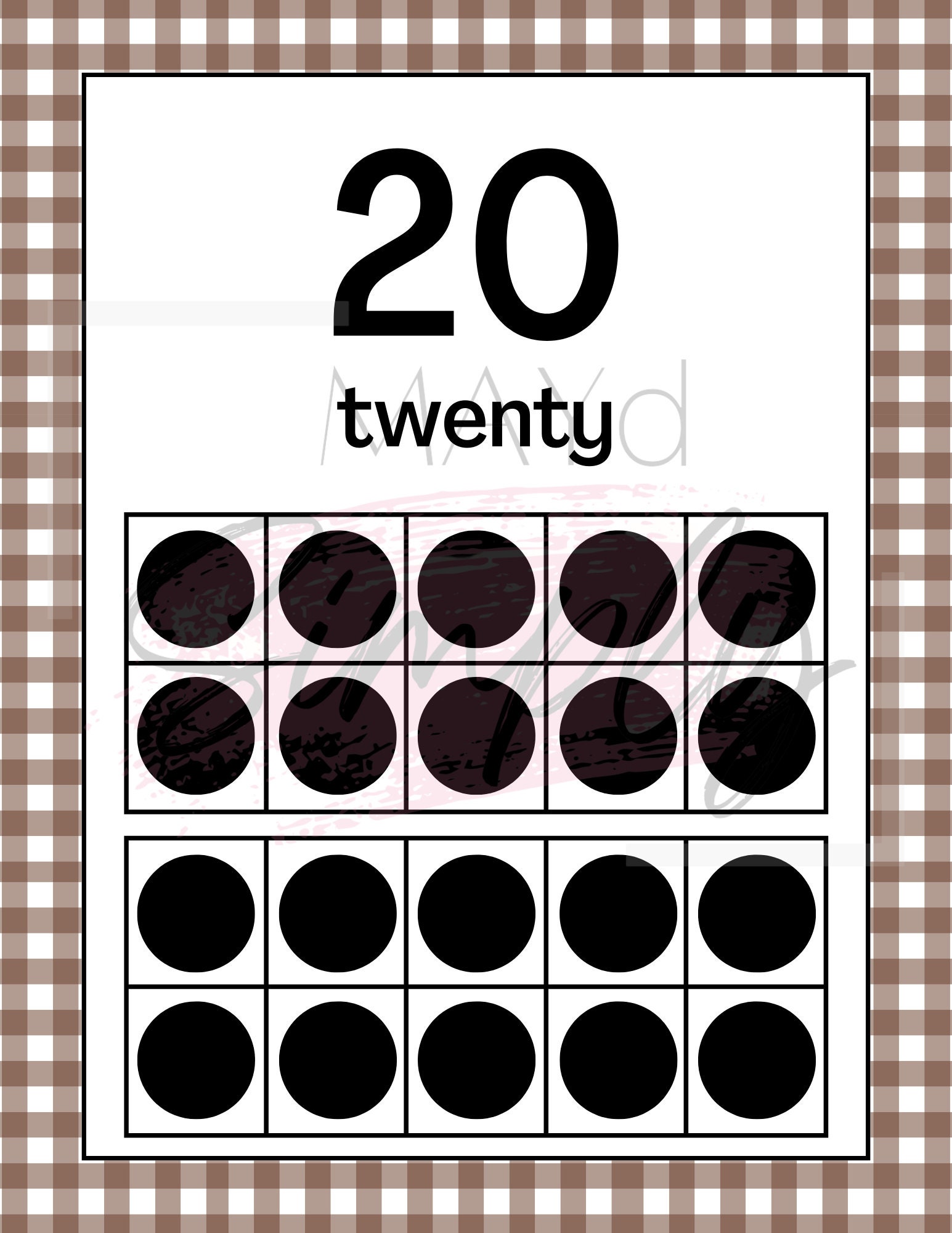 Number Posters and Flash Cards, Ten Frames, Twenty Frames, Educational ...