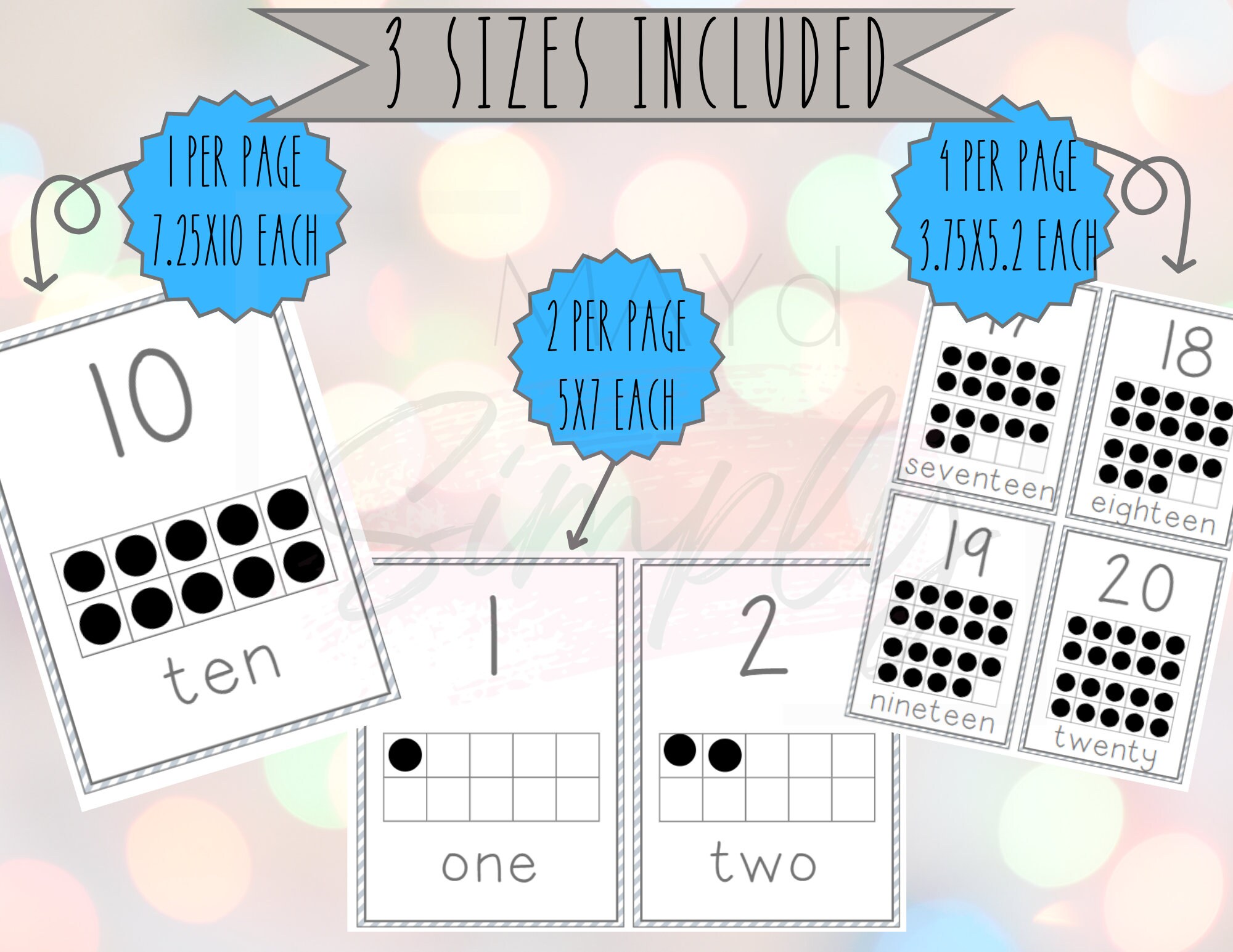 Number Posters and Flash Cards, Educational ABC Set, Classroom ...