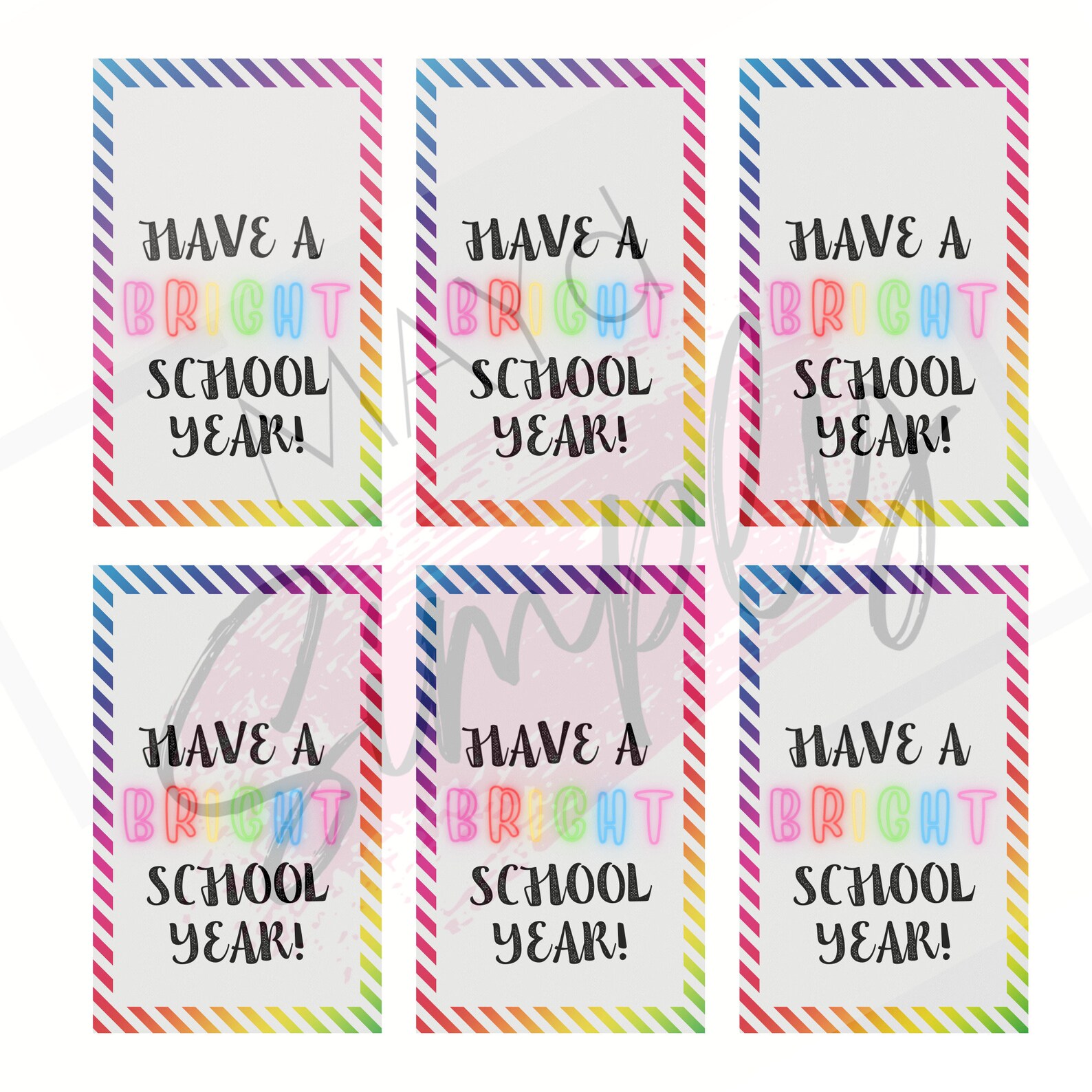 Back to School Gift Tag - Have a Bright School Year Gift Tag - Etsy