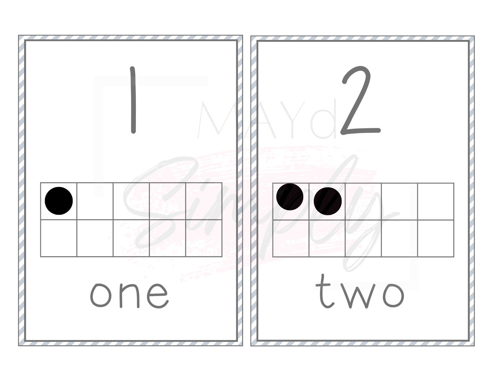 Number Posters and Flash Cards, Educational ABC Set, Classroom ...