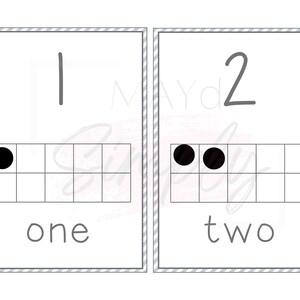 Number Posters and Flash Cards, Educational ABC Set, Classroom ...