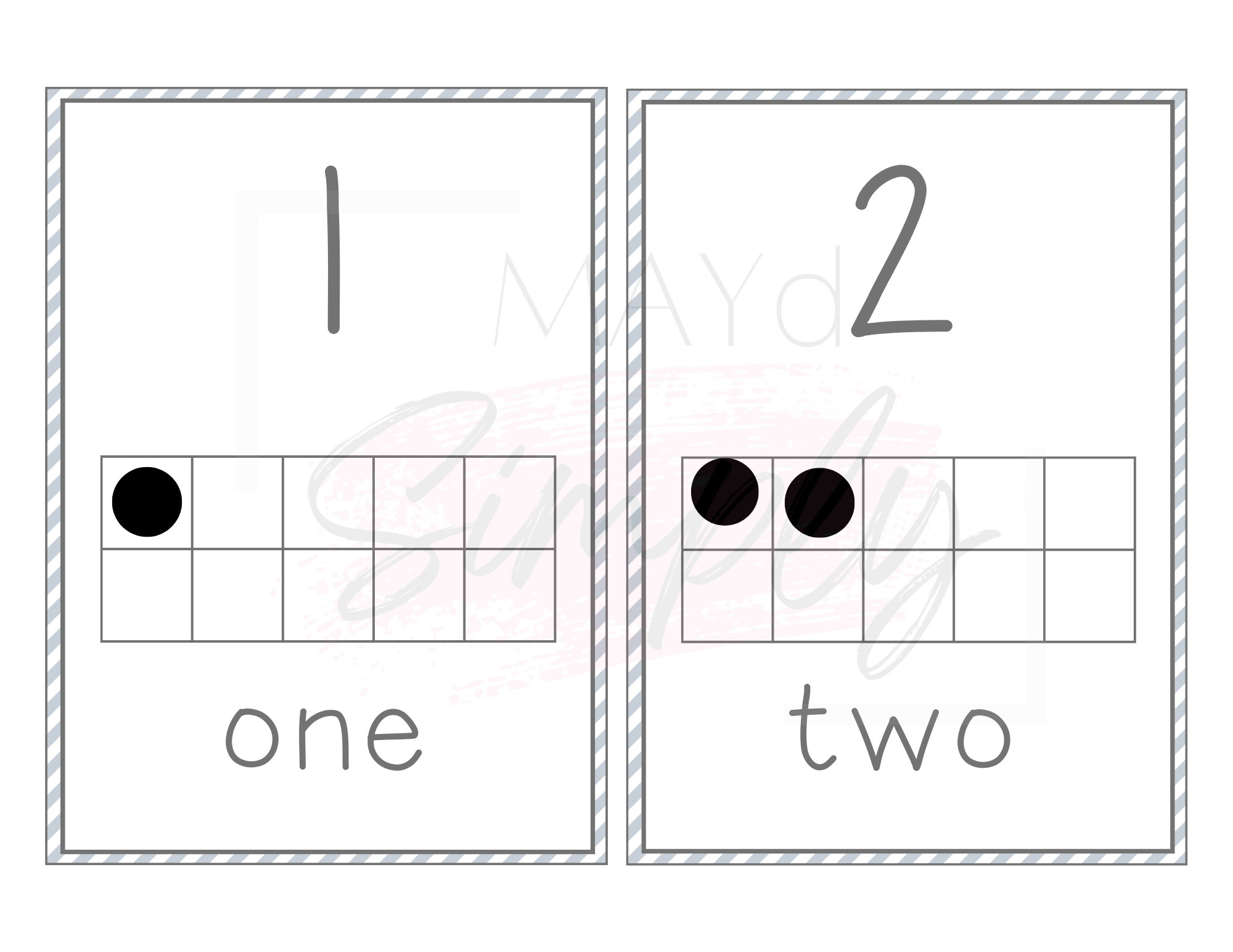 Number Posters and Flash Cards, Educational ABC Set, Classroom ...