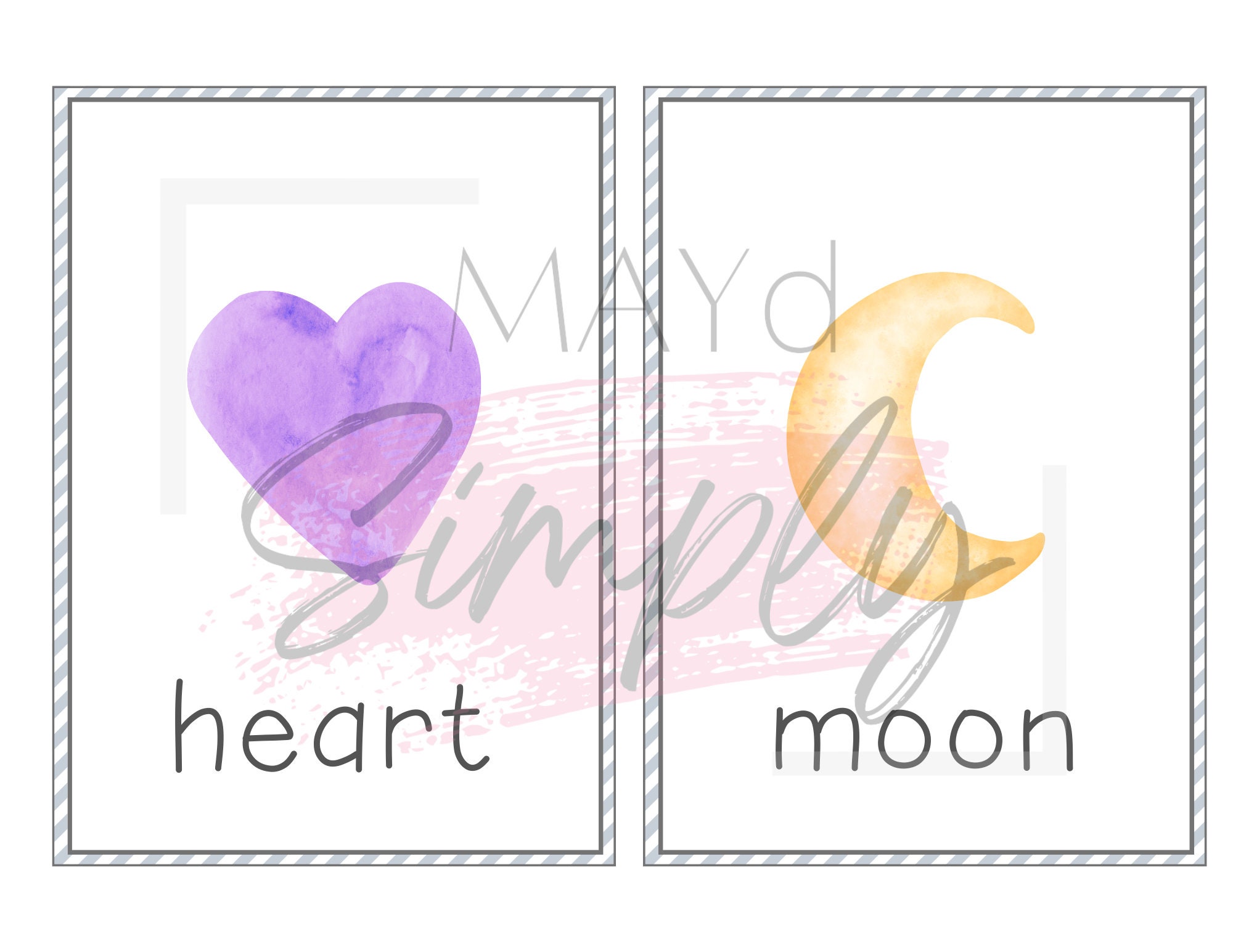 Shape Posters and Flash Cards, Educational ABC Set, Classroom ...