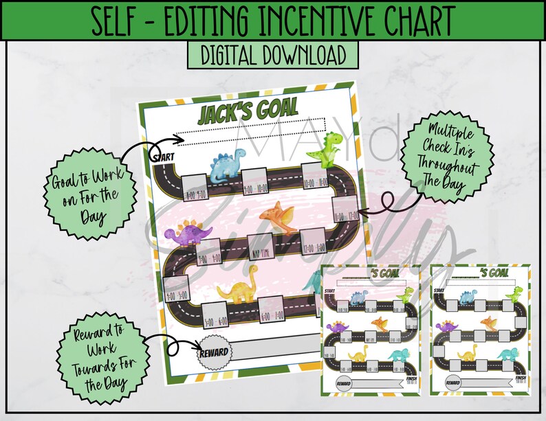 EDITABLE Reward Chart Dinosaur Themed Canva Template - Etsy Australia