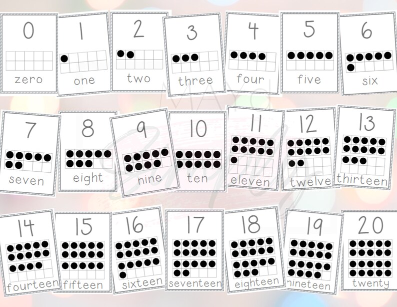 Number Posters and Flash Cards, Educational ABC Set, Classroom ...