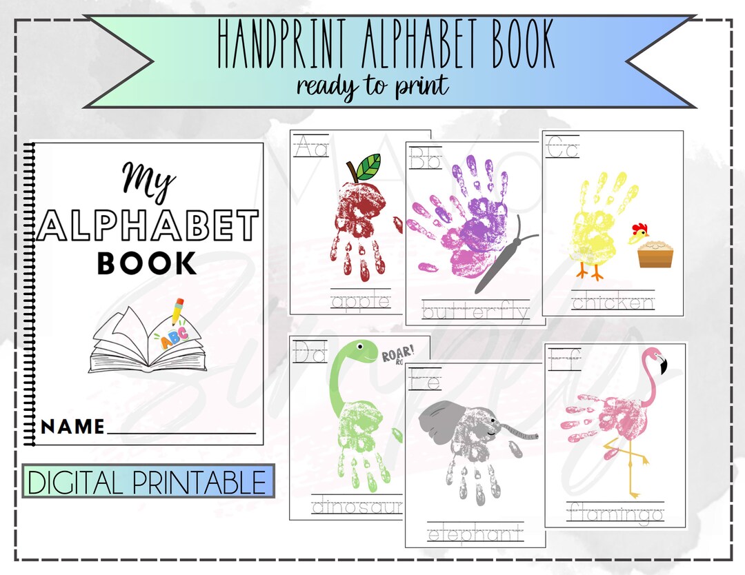 Alphabet Handprint Book - ABC, Keepsake, Memory Book - Etsy