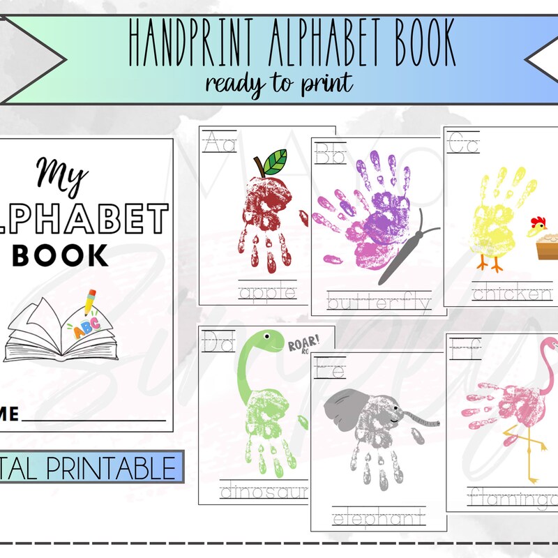 Handprint Alphabet - Etsy