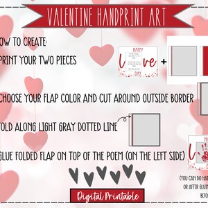 Valentine Handprint Art - Poem - Digital Download - Keepsake - Great ...