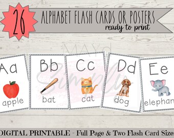 Shape Posters and Flash Cards Educational ABC Set Classroom - Etsy