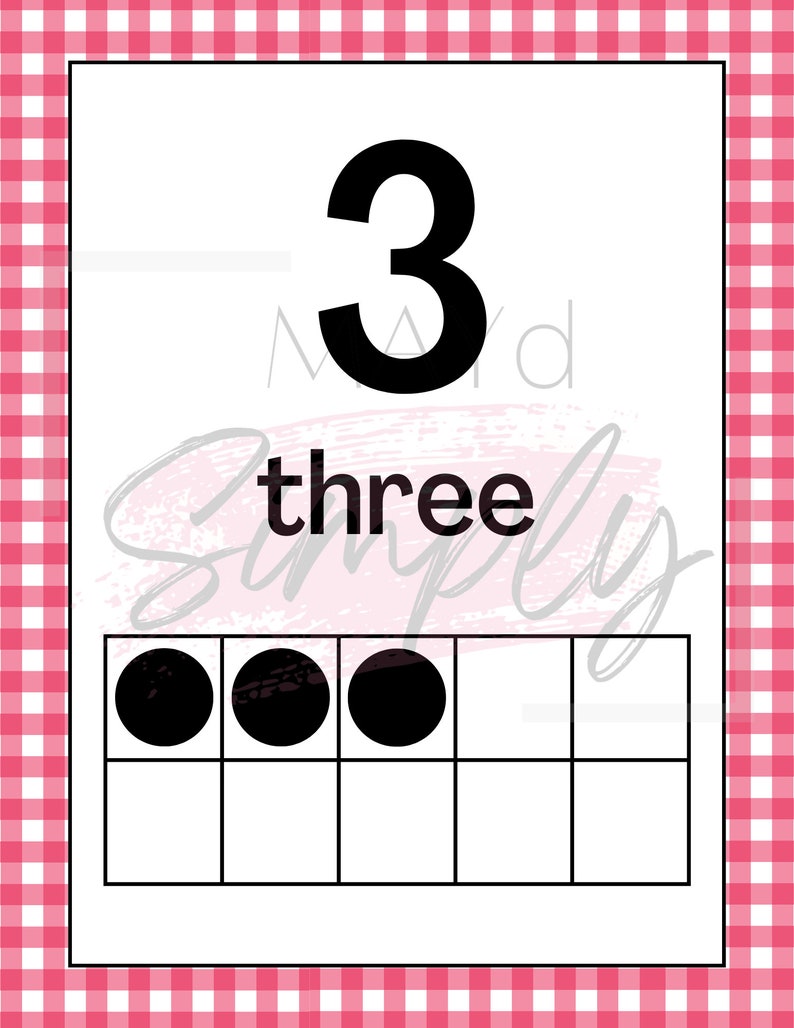 Number Posters and Flash Cards, Ten Frames, Twenty Frames, Educational ...