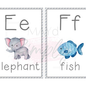 ABC Alphabet Posters and Flash Cards, Educational ABC Set, Classroom ...