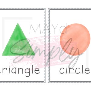 Shape Posters and Flash Cards, Educational ABC Set, Classroom ...