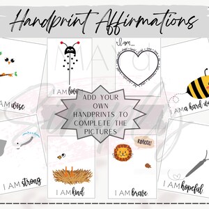 Handprint Affirmation Craft, Book, Keepsake, Art - Etsy