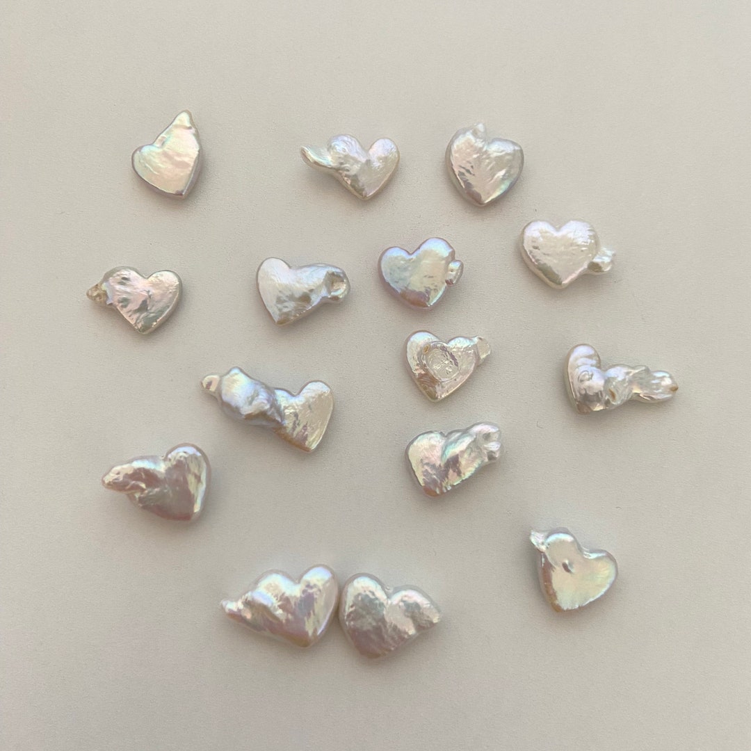 UNDRILLED Loose Pearls｜heart Shaped Freshwater Baroque Pearl｜natural ...