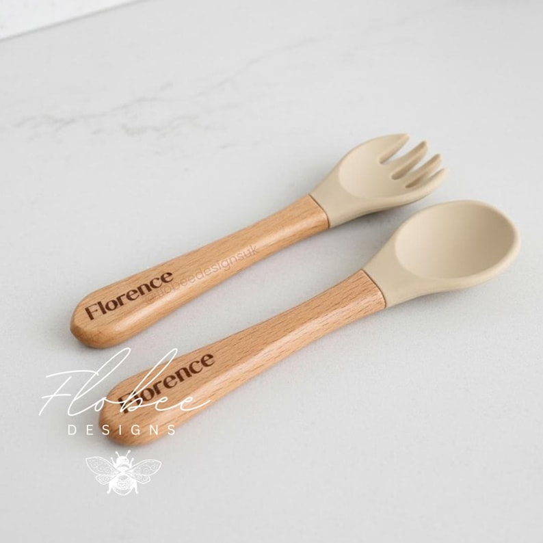 Personalised Wooden Suction Plate for Baby | Cutlery Set - Etsy UK