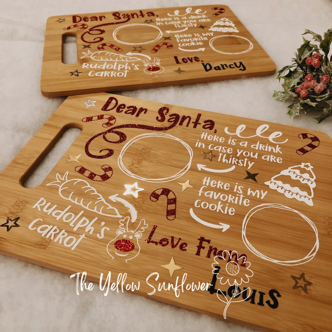 Personalised Christmas Eve Board I Wooden Board I Milk for - Etsy UK