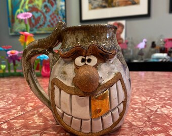 Art Pottery Face Mug - Etsy