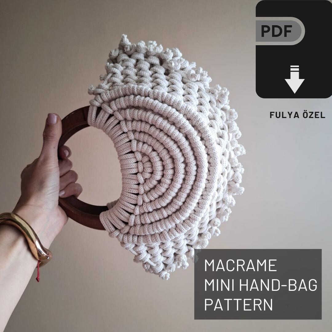 Macrame Bag Tutorial, Macrame Pattern, Handbag Pattern, PDF File ...